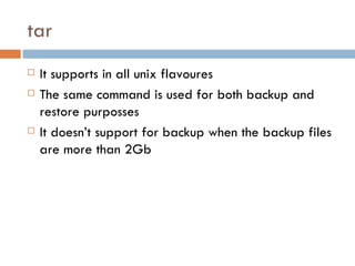 Backup and recovery | PPT