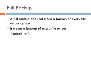 Backup and recovery | PPT