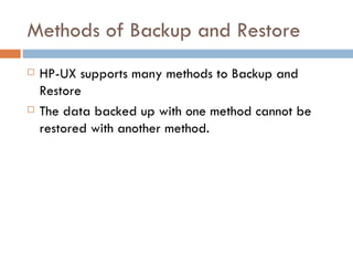 Backup and recovery | PPT