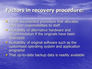 Backup and recovery | PPTX