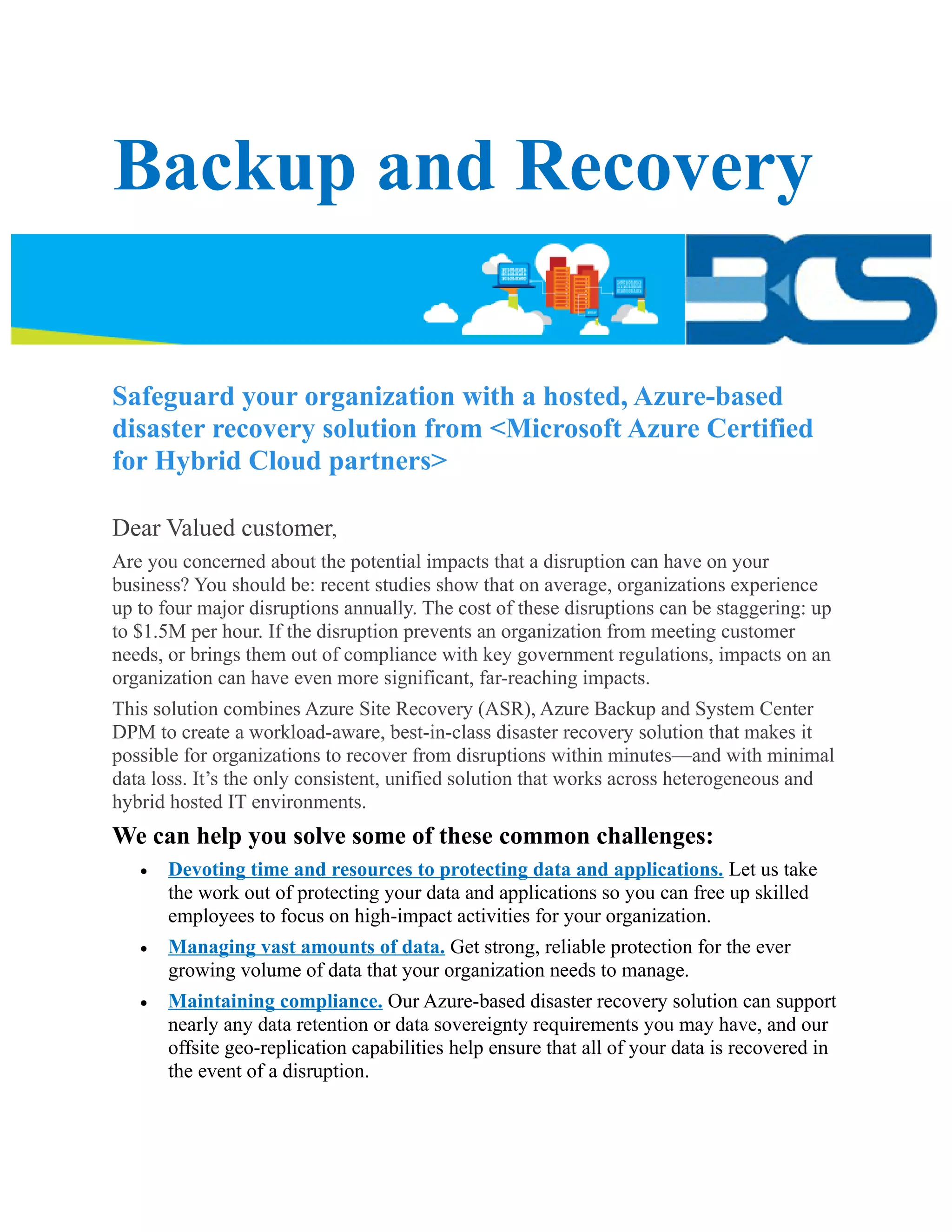 Backup and recovery | PDF