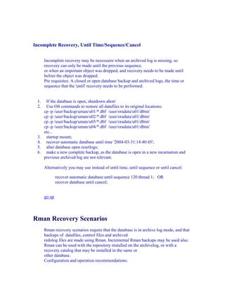 Backup andrecoverychecklist | PDF