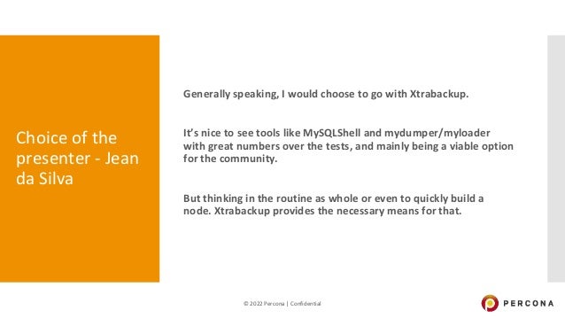MySQL backup and restore performance | PPTX