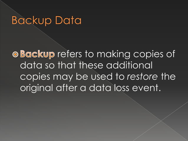 Backup Archive Bit | PPT