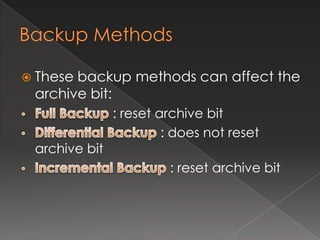 Backup Archive Bit | PPTX