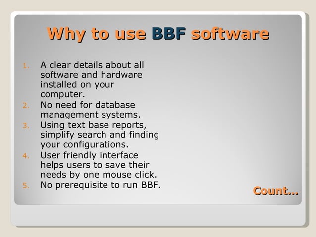 Backup before format (bbf) | PPT