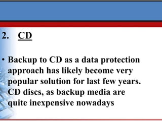 Backup Data (cloud storage).pptx | Data Storage and Warehousing | Computing