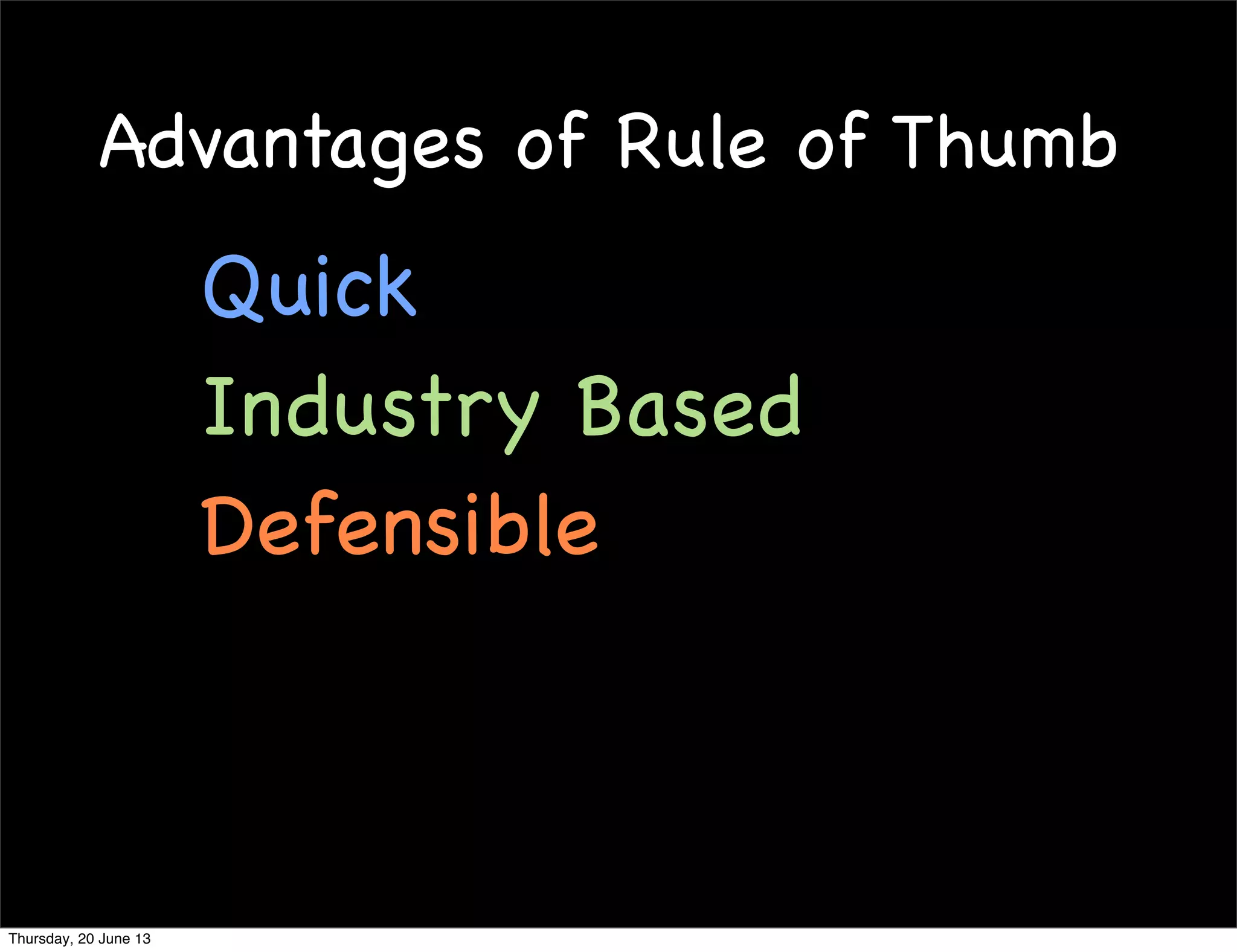 Rule of Thumb | PPT