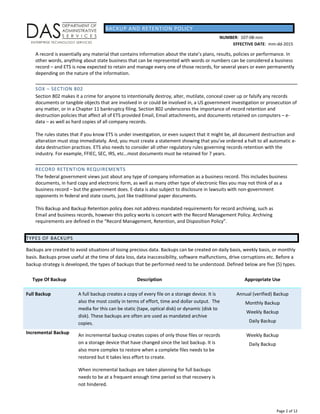 Backup policy template julie bozzi oregon | DOC