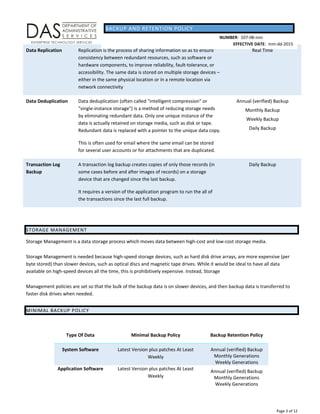 Backup policy template julie bozzi oregon | DOC
