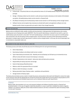 Backup policy template julie bozzi oregon | DOC