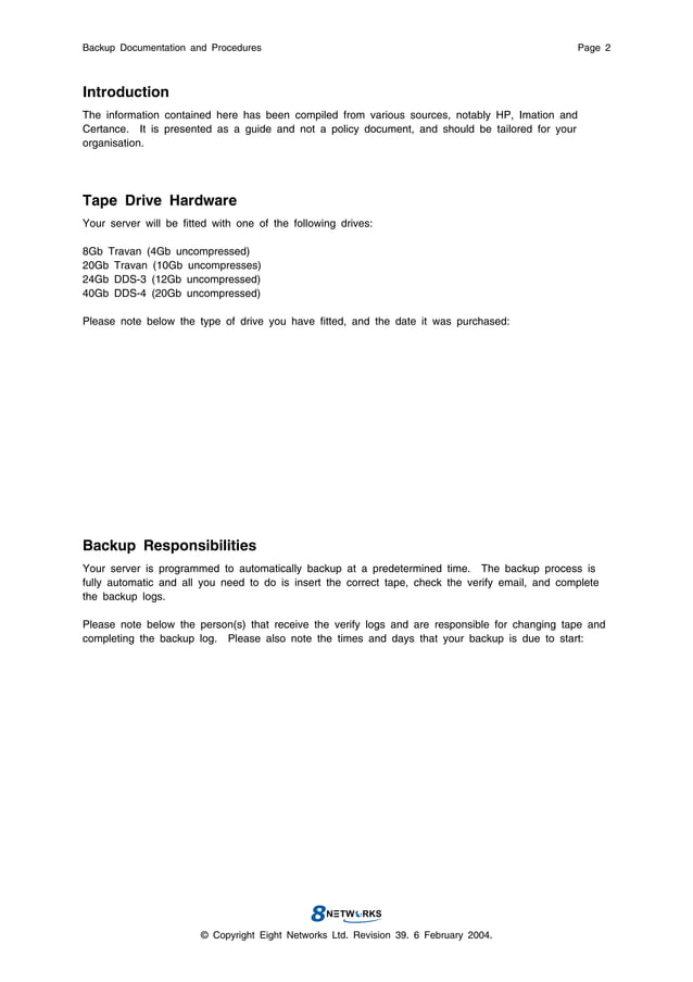 Backup procedures | PDF