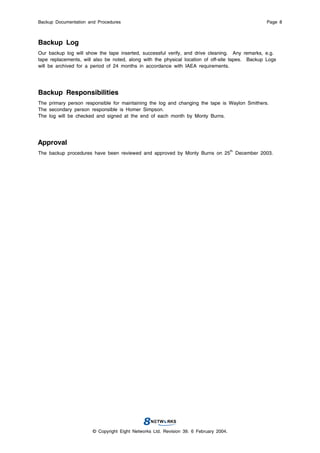Backup procedures | PDF