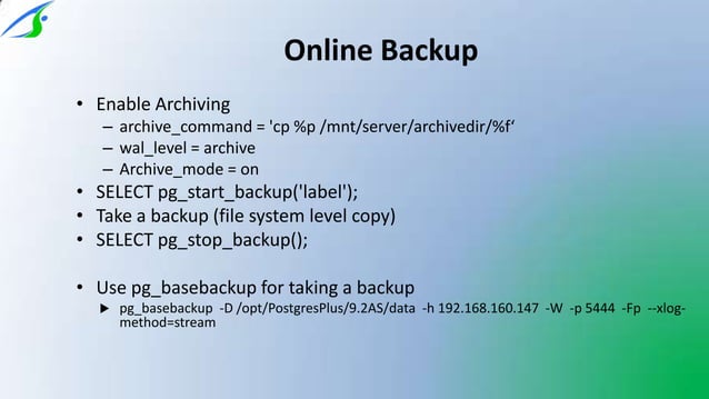 Backup-Recovery in PostgreSQL | PDF
