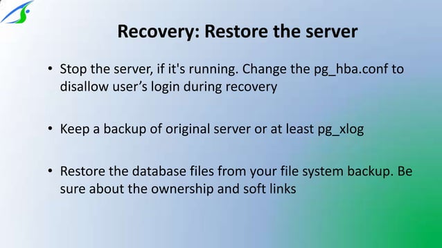 Backup Recovery In Postgresql Ppt
