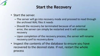 Backup-Recovery in PostgreSQL | PDF
