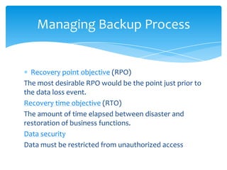 Backup & restore in windows | PPTX