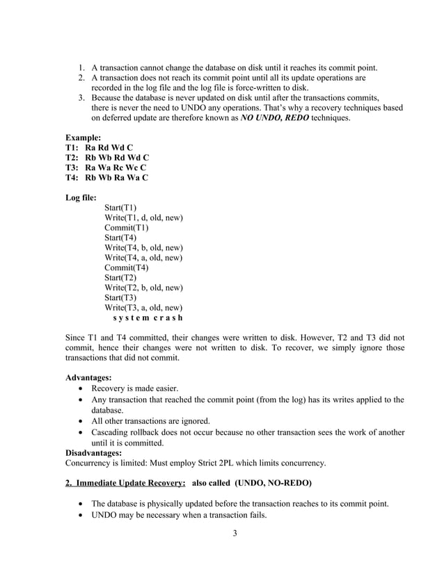 What is Database Backup? The 3 Important Recovery Techniques from transaction failures | PDF