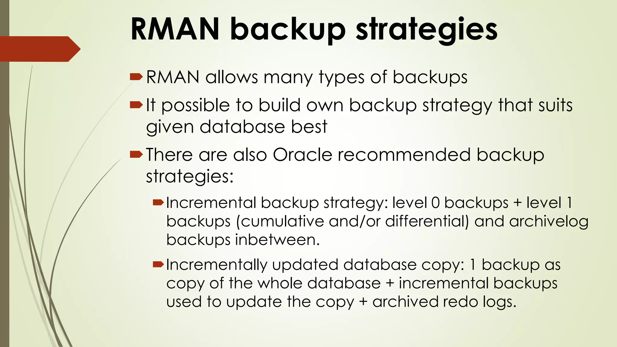Backup & recovery with rman | PPTX