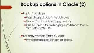 Backup & recovery with rman | PPTX