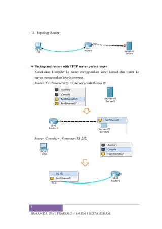Backup & Restore TFTP Cisco Packet Tracert | PDF
