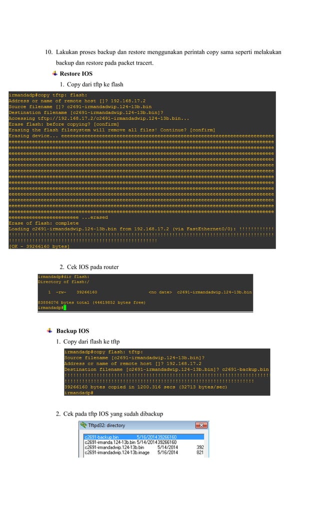 Backup & restore tftp gns3 | PDF