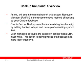 Backups And Recovery | PPT