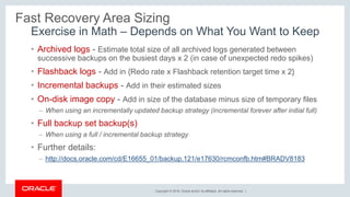 Oracle Backup Solutions Overview August 2018 | PPT