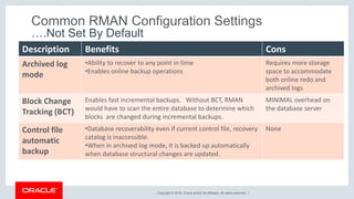Oracle Backup Solutions Overview August 2018 | PPT