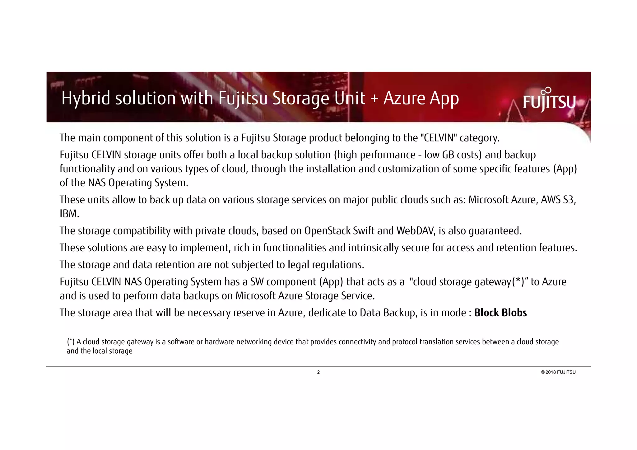 SMB Market : Backup Solution & Service with Azure Cloud and Fujitsu ...