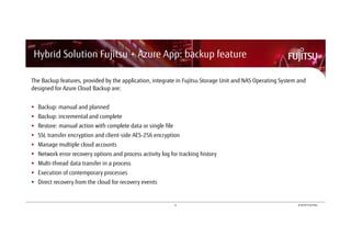 SMB Market : Backup Solution & Service with Azure Cloud and Fujitsu ...