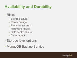 Webinar: MongoDB Management Service (MMS): Session 02 - Backing up Data | PPT