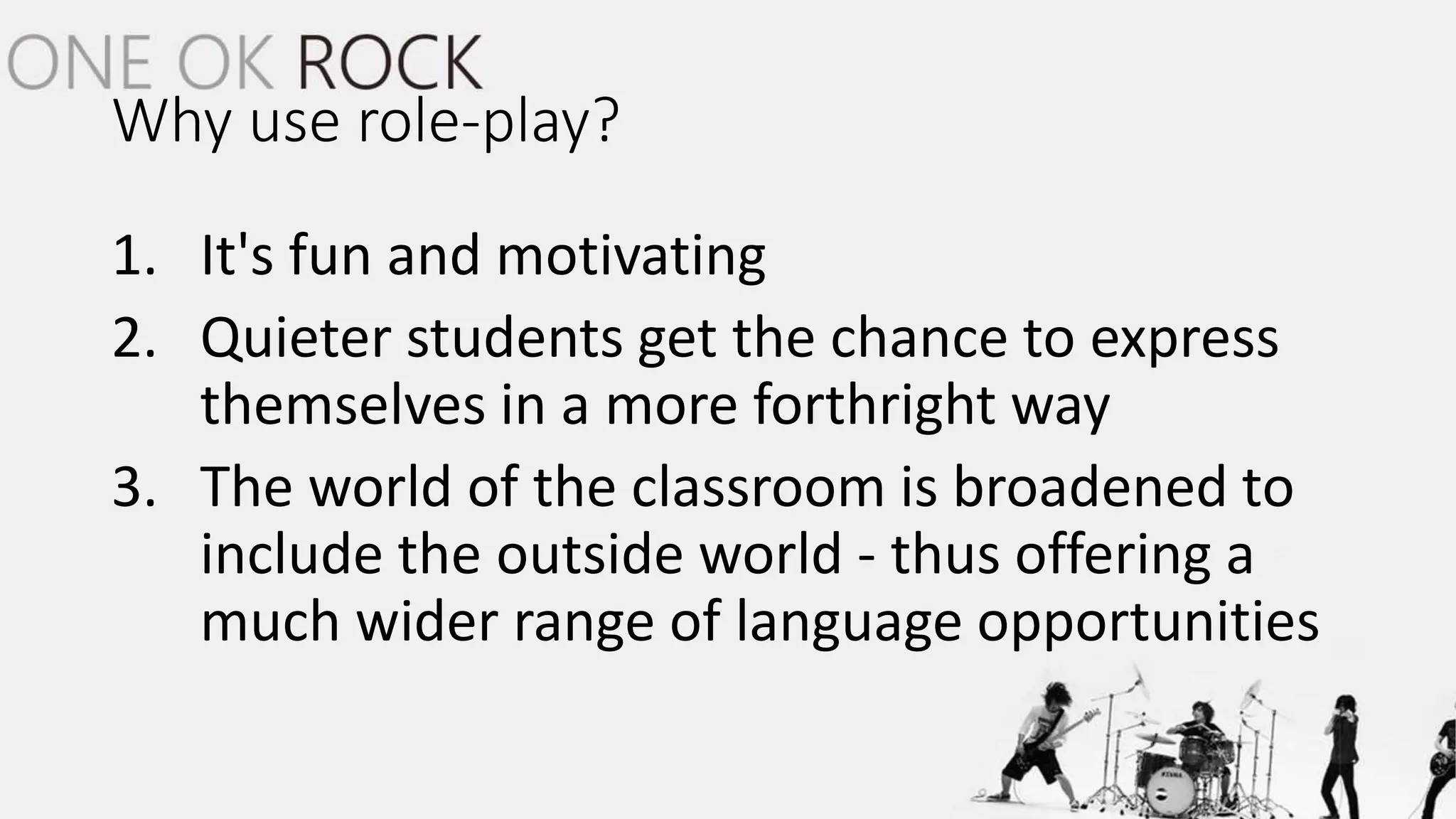 Teaching grammar using roleplay | PPTX