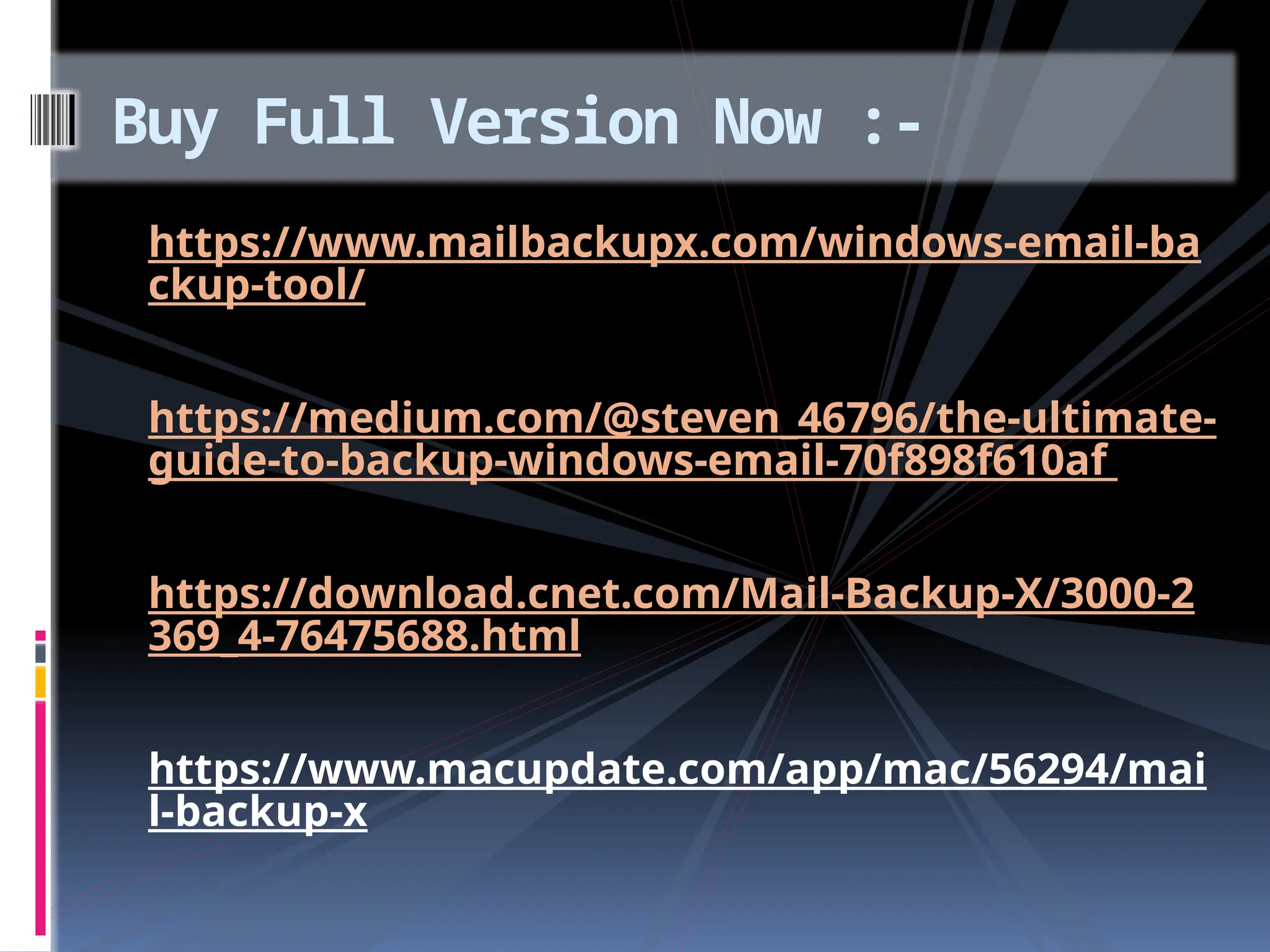 A fantastic journey to Microsoft Windows backup | PPTX