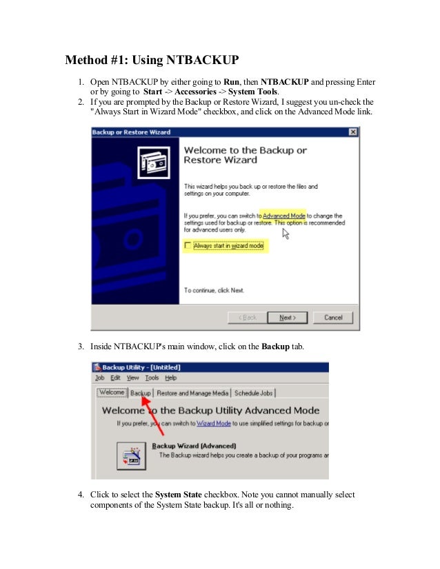 Backup Windows Server 2003 Active Directory