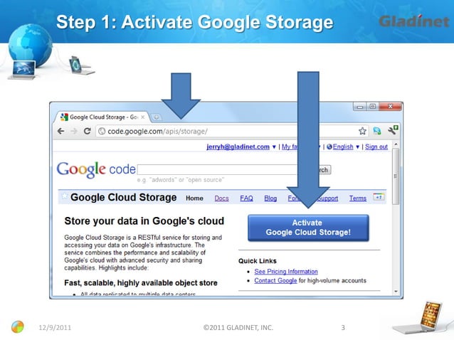Backup with google cloud storage | PPT