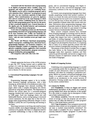 Backus turingaward lecture | PDF