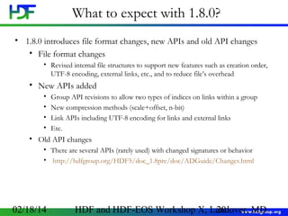 HDF5 Backward and Forward Compatibility Issues | PPT
