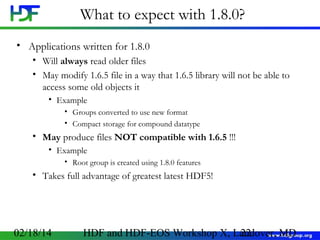 HDF5 Backward and Forward Compatibility Issues | PPT