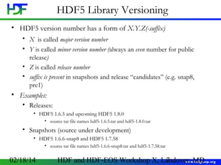 HDF5 Backward and Forward Compatibility Issues | PPT