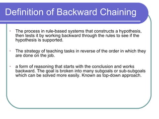 Backward chaining(bala,karthi,rajesh) | PPT