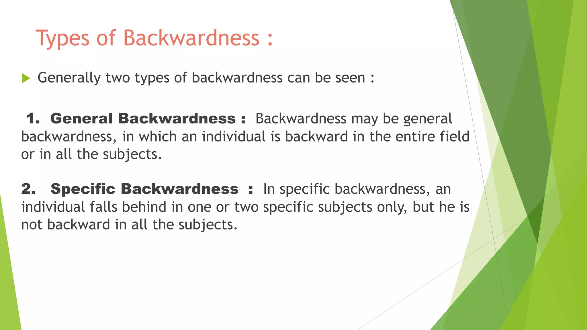 Backward child | PPTX