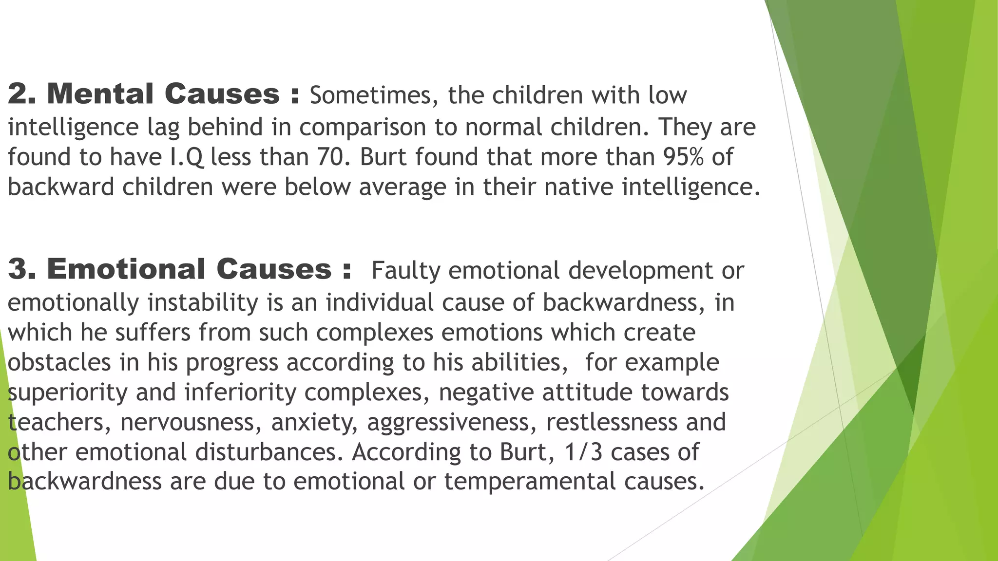 Backward child | PPTX