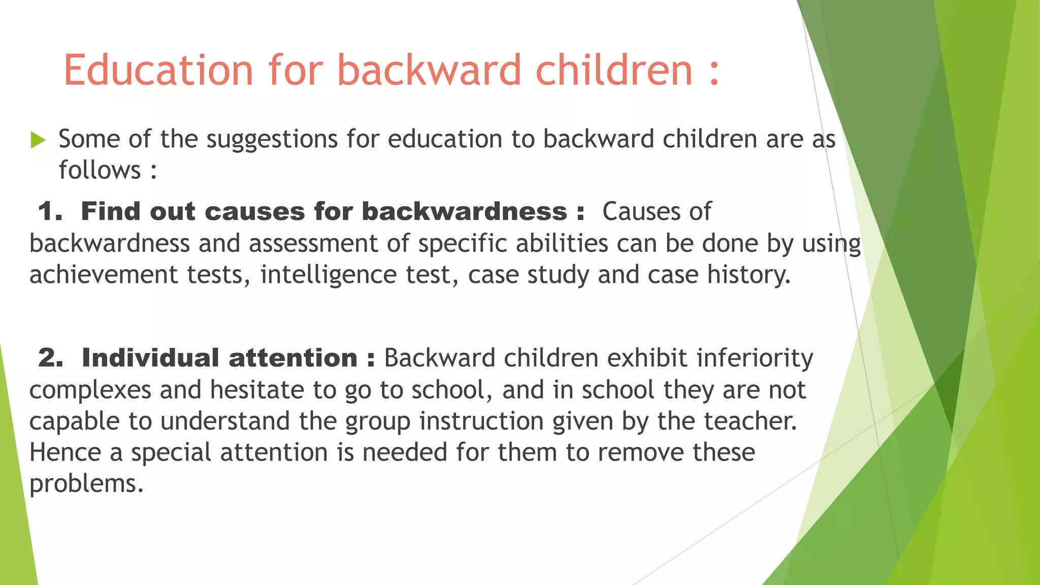 Backward child | PPTX