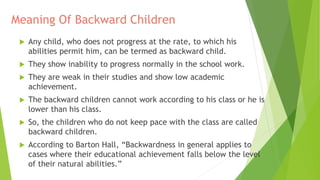 Backward child | PPTX