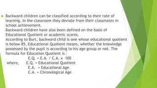 Backward child | PPTX