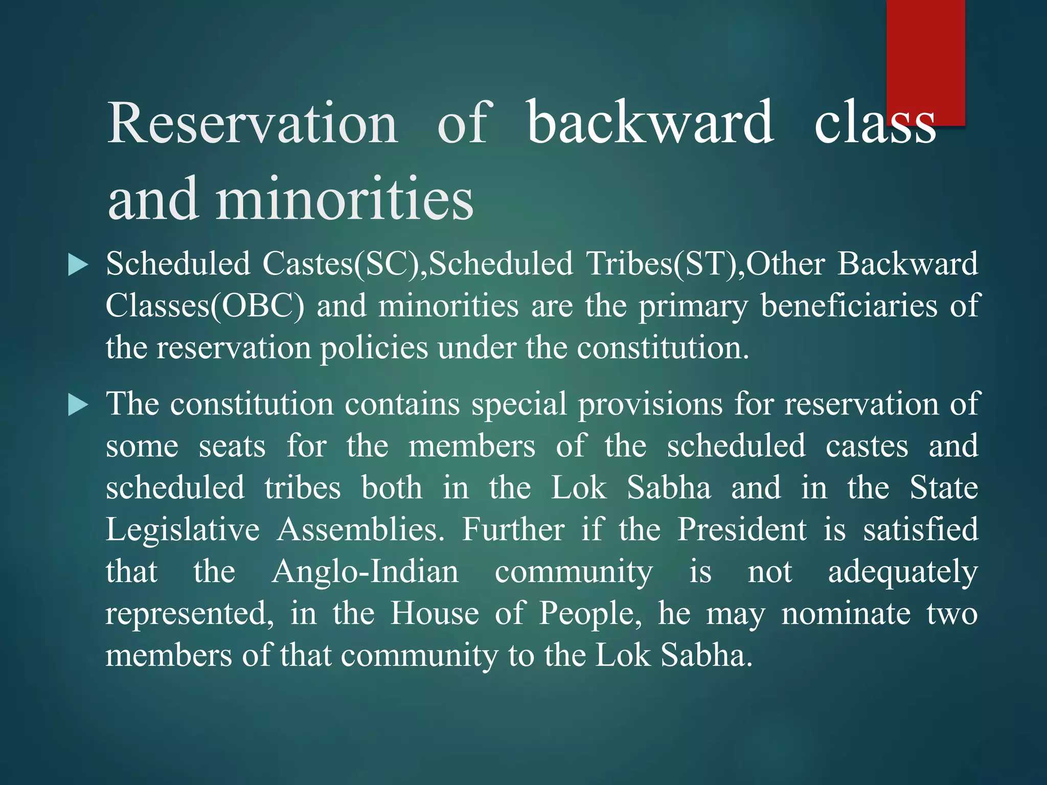 Backward class and minority of india ppt | PPTX