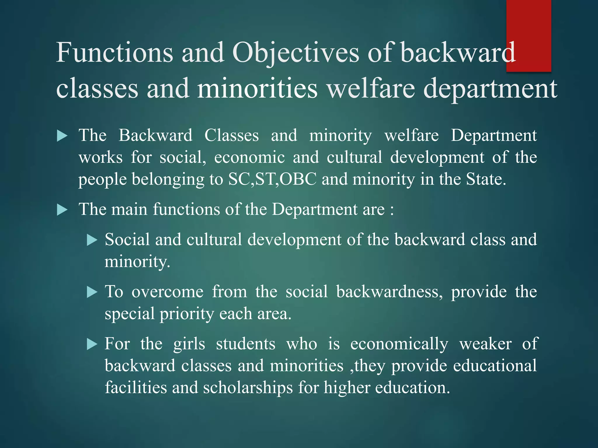 Backward class and minority of india ppt | PPTX