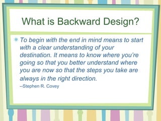 Backward Design | PPT