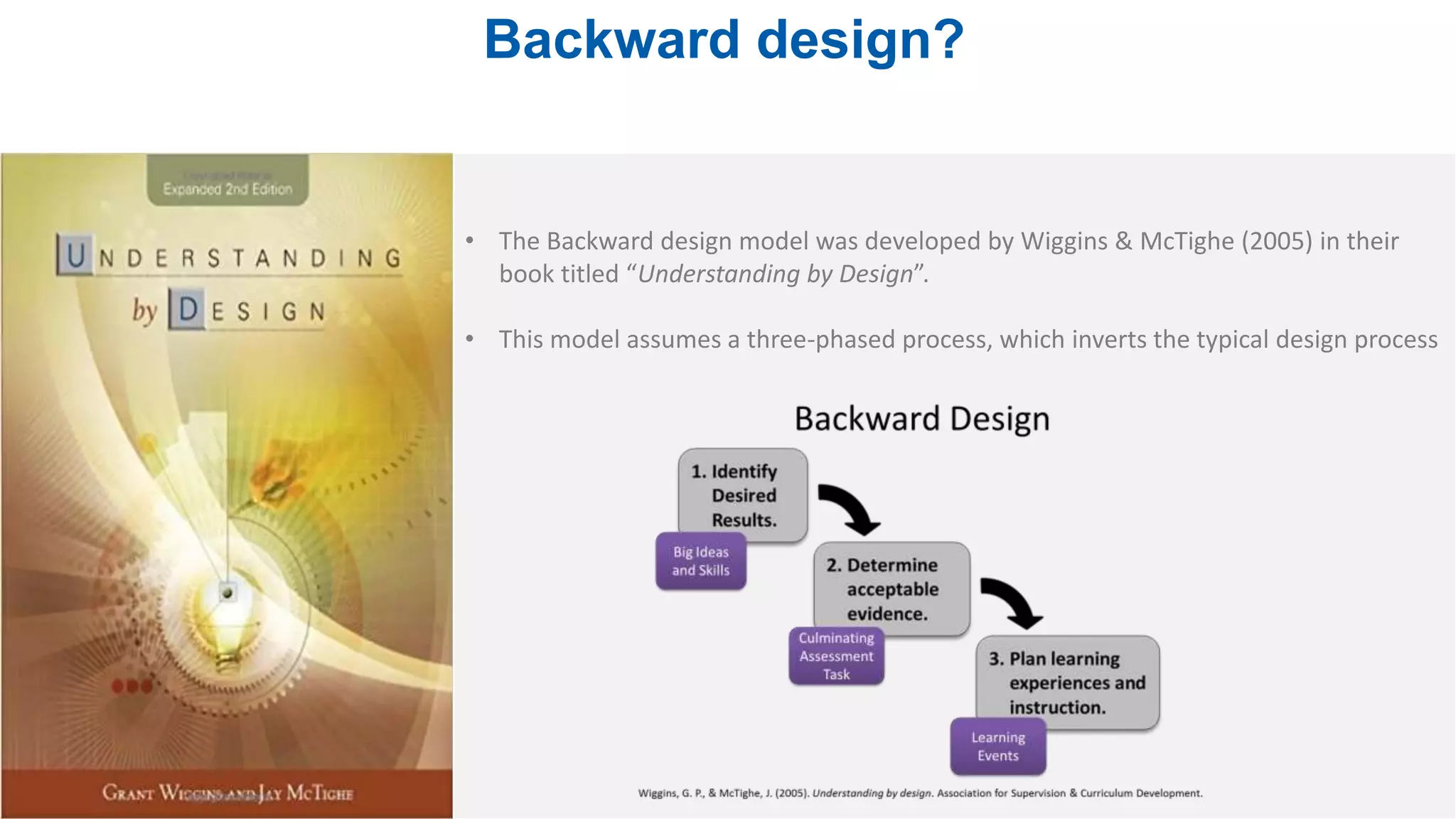 Backward design | PPTX